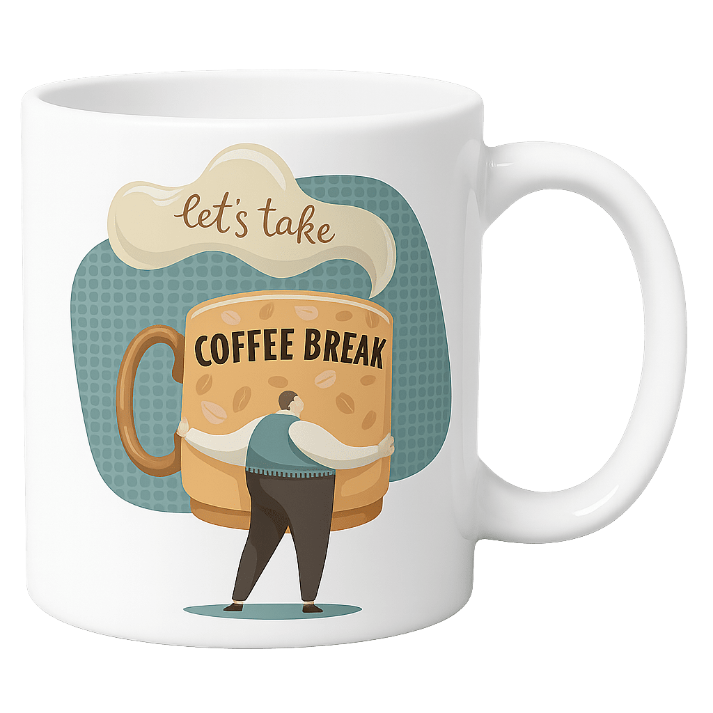 Taza de Cerámica Coffee Break – Diseño Divertido para Café, Té e ...